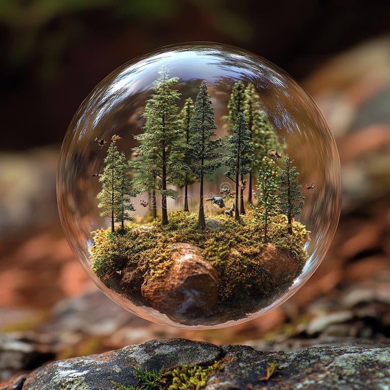 A Miniature Forest Growing on the Surface of a Bubble, with Tiny ...