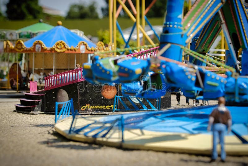 Miniature Fun Fair in the Summer Editorial Image - Image of holiday ...