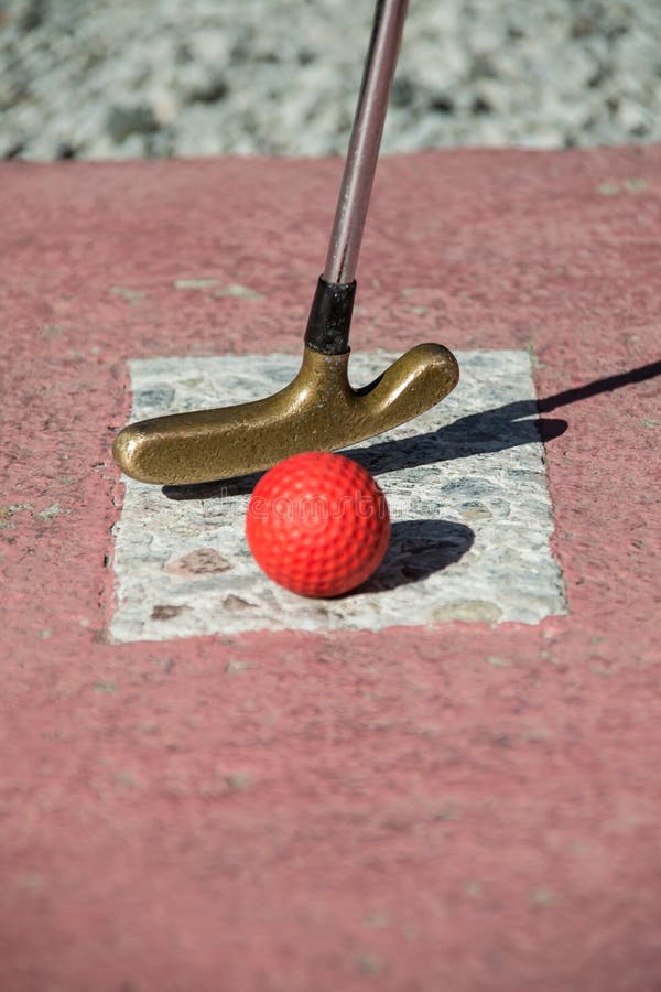 Miniature golf stock image. Image of putter, stone, equipment - 26606873