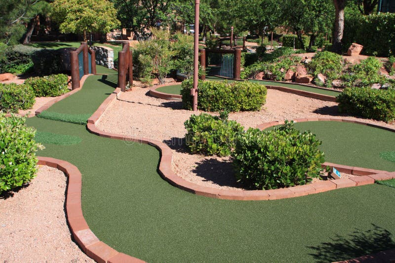Mini-golf field stock image. Image of field, brook, mini - 15142373