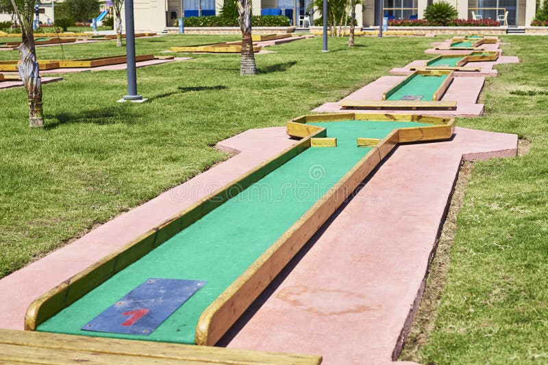 Miniature Golf Course in Hotel. Entertainment for Tourists at Hotel ...