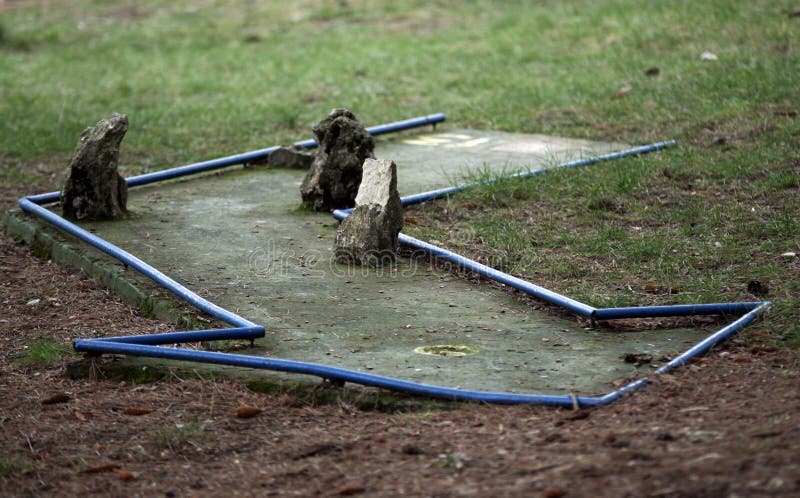 Miniature Golf Course Obstacle Stock Image - Image of single, enjoyment ...