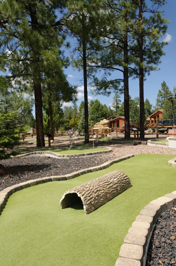 Miniature Golf Course Outdoors Stock Image - Image of hole, tall: 130111761