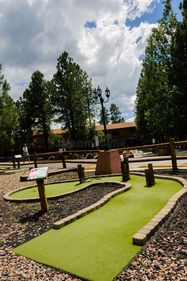 Miniature Golf Course Outdoors Stock Image - Image of hole, tall: 130111761