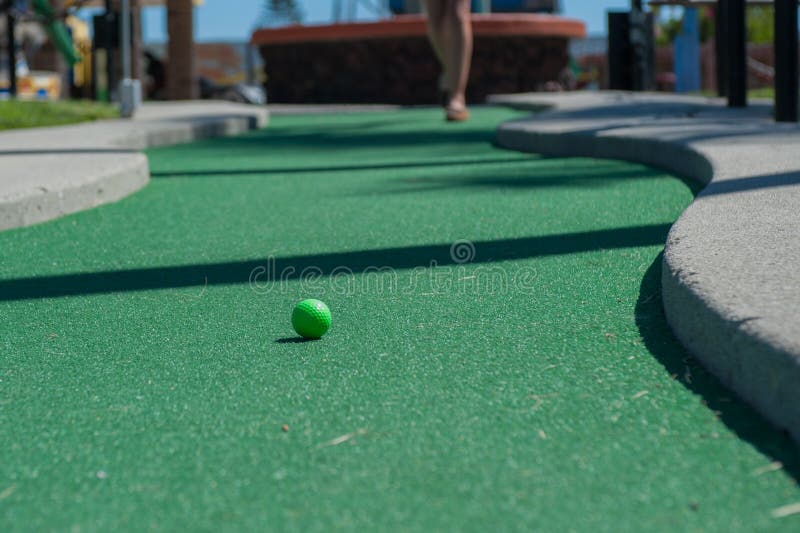 Miniature Golf Course Putting Green Stock Photo - Image of play, green ...