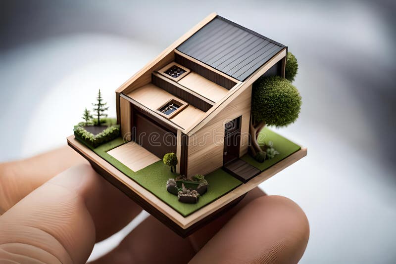 Miniature house stock illustration. Illustration of wood - 281673352