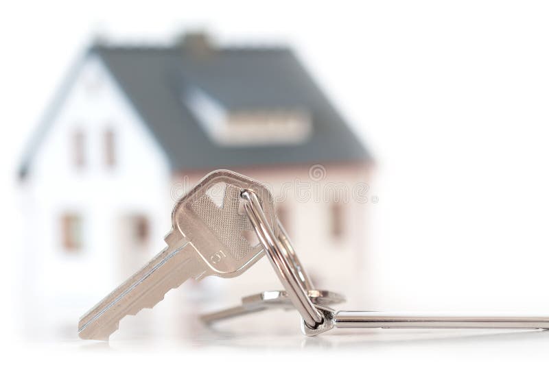 Real Estate Folder and Set of House Keys on Desk Stock Photo - Image of ...