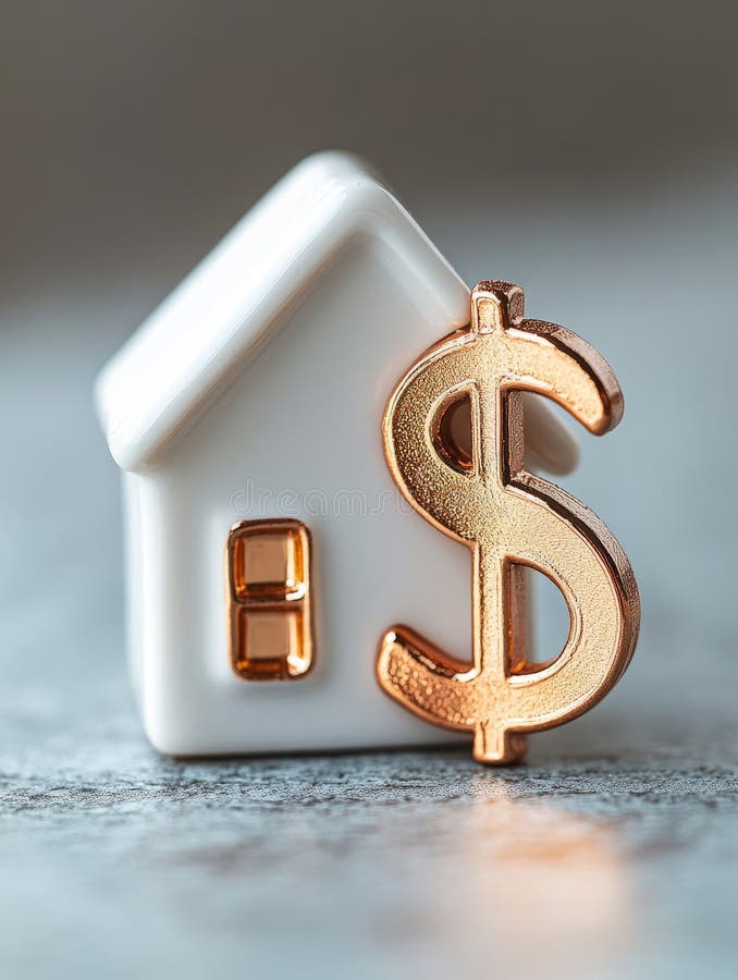 Miniature House Golden Dollar Sign Stock Photos - Free & Royalty-Free ...