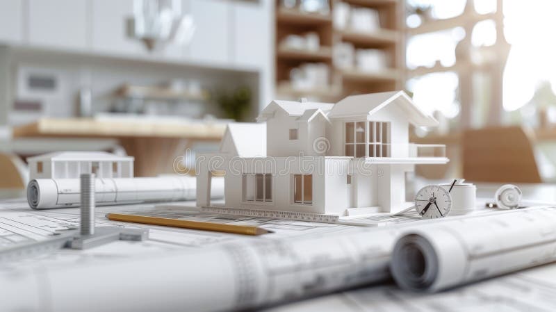 The Architectural House Model.AI Generated Image Stock Image - Image of ...