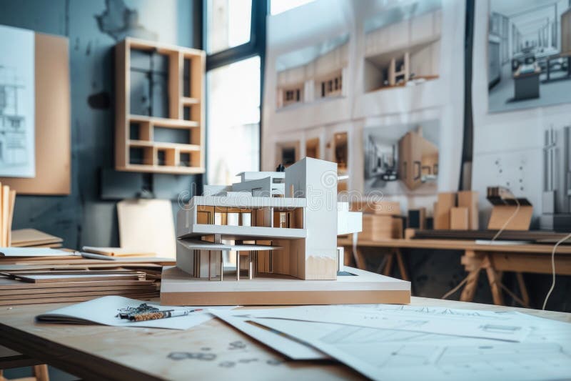 Miniature House Model Placed Flat Surface Stock Photos - Free & Royalty ...