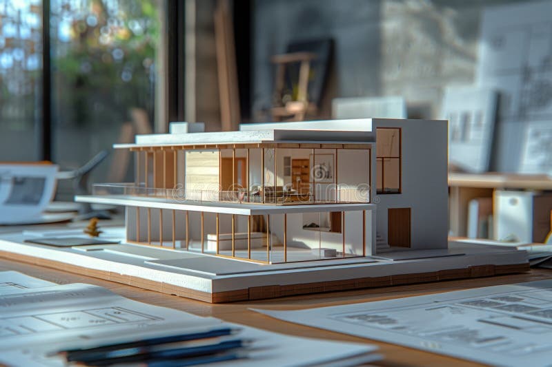 A Miniature House Perched on a Table, Ideal for Decorative Use or As a ...