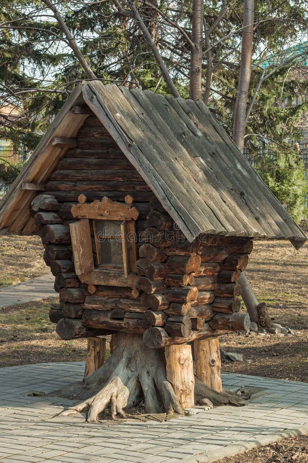 Miniature Hut in the City Park Stock Photo - Image of shadows ...
