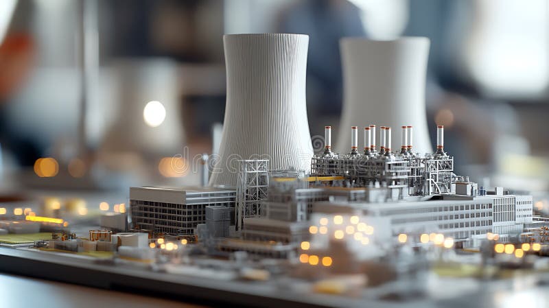 Industrial Power Plant Model Miniature Architecture Engineering Design ...