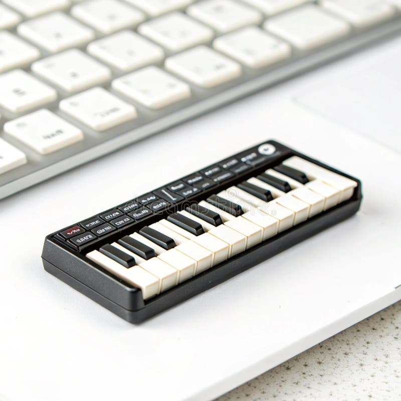 Miniature Keyboard Isolated Stock Illustration - Illustration of ...