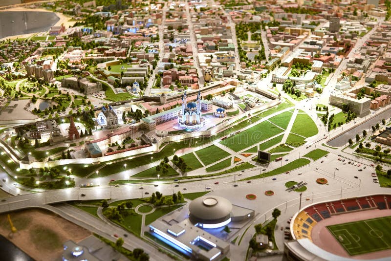 Miniature Layout of City. Mini-replicas of City Buildings and Landmarks ...