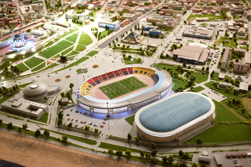 Miniature Layout of City. Mini-replicas of City Buildings and Landmarks ...