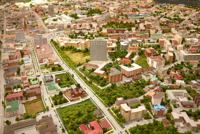 Miniature Layout of City. Mini-replicas of City Buildings and Landmarks ...