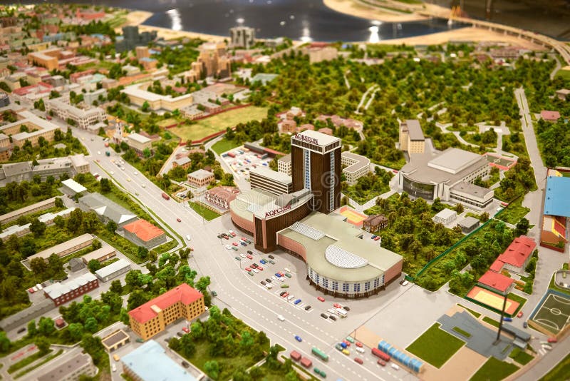 Miniature Layout of City. Mini-replicas of City Buildings and Landmarks ...