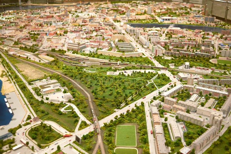 Miniature Layout of City. Mini-replicas of City Buildings and Landmarks ...