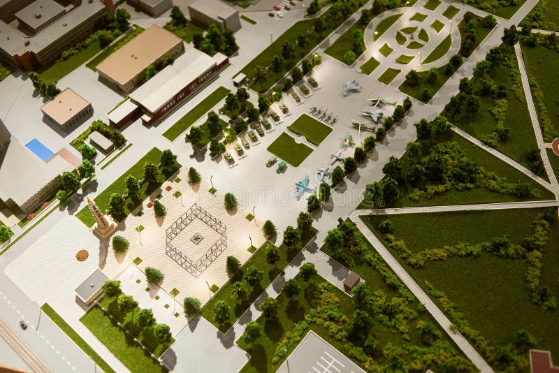 Miniature Layout of City. Mini-replicas of City Buildings and Landmarks ...