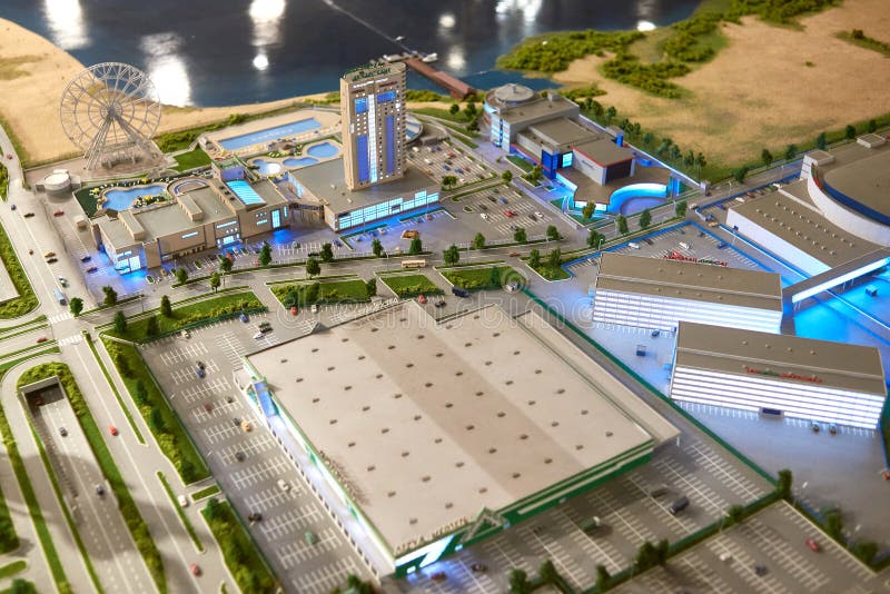 Miniature Layout of City. Mini-replicas of City Buildings and Landmarks ...