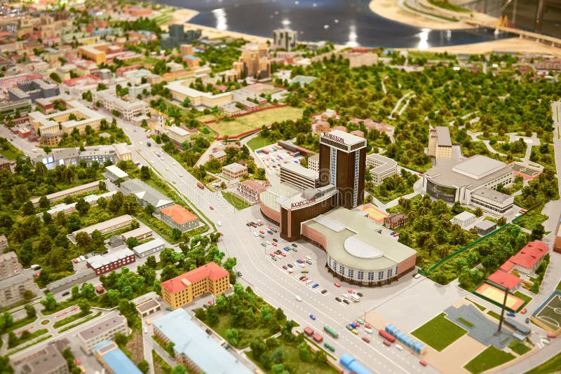 Miniature Layout of City. Mini-replicas of City Buildings and Landmarks ...