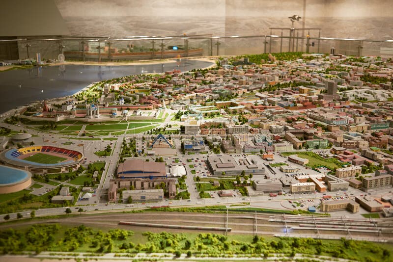 Miniature Layout of City. Mini-replicas of City Buildings and Landmarks ...