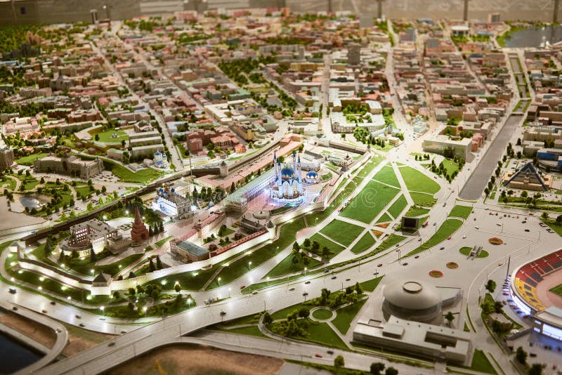 Miniature Layout of City. Mini-replicas of City Buildings and Landmarks ...