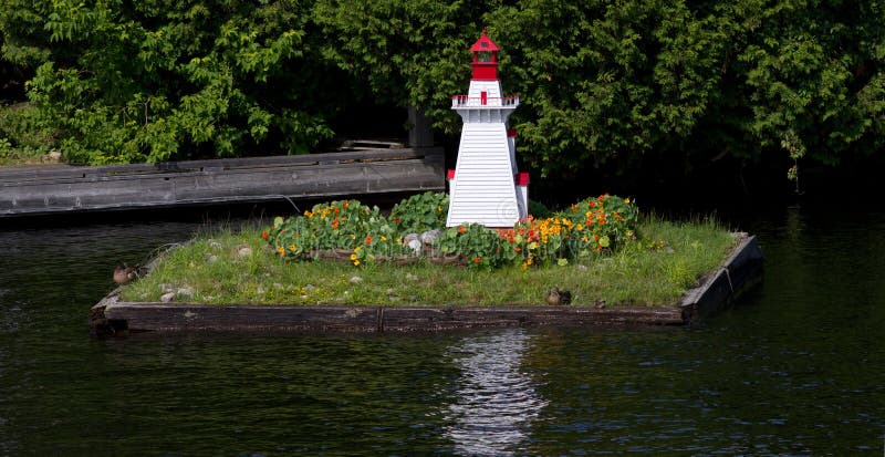 Miniature Lighthouse stock image. Image of grass, green - 20339543