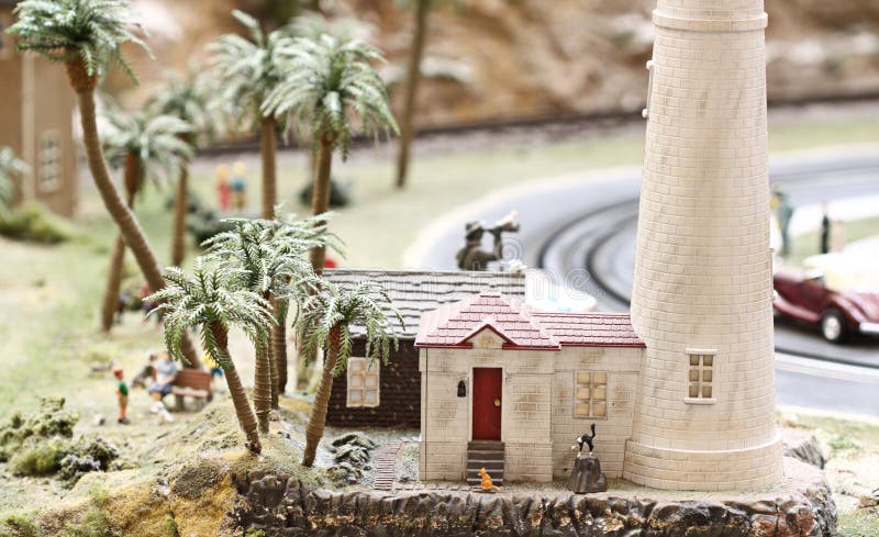Miniature lighthouse stock image. Image of mini, road - 7270719