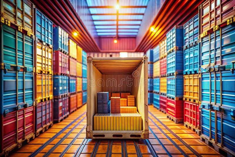 Crafted Tilt Shift Miniature Cargo Container Stock Illustrations – 5 ...