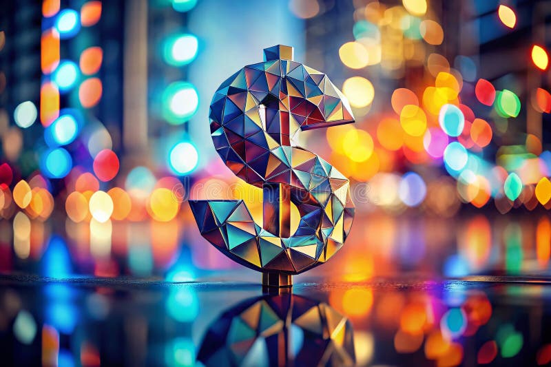 A Miniature LowPoly Dollar Sign Exploring TiltShift Effects in Abstract ...