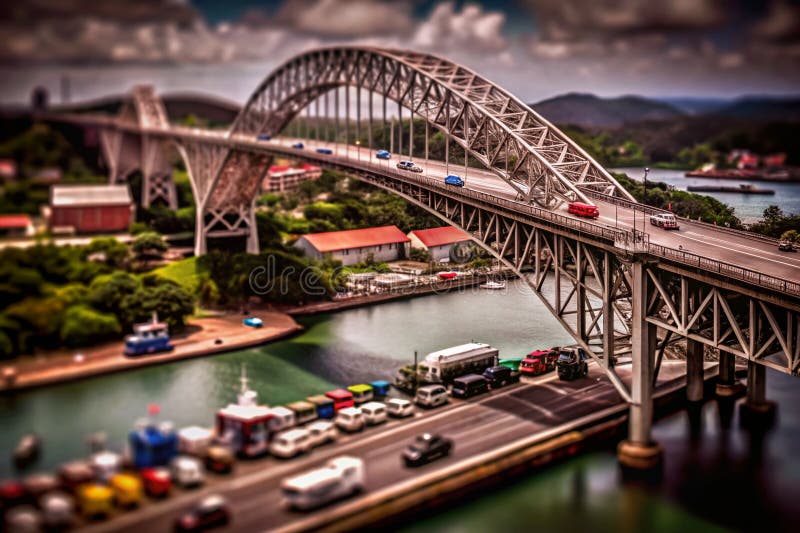 A Miniature Marvel Panoramic TiltShift Perspective of the Panama Canal ...