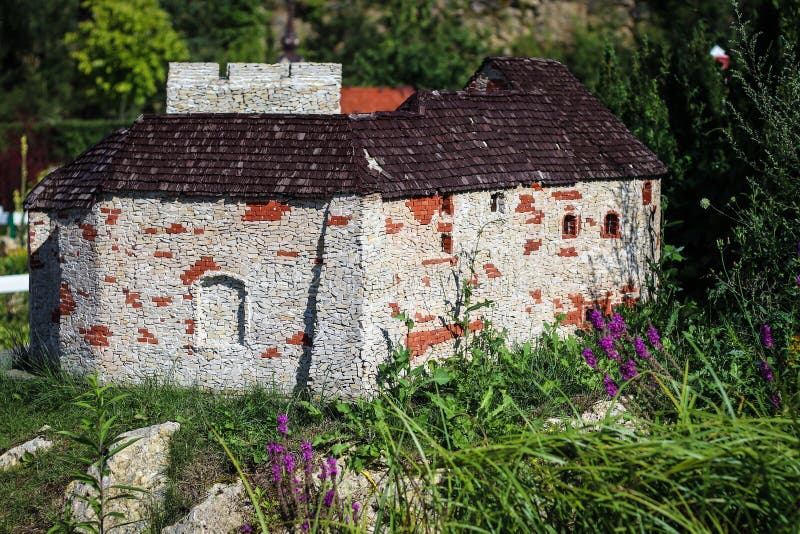 Miniature medieval castle stock photo. Image of medieval - 243086132