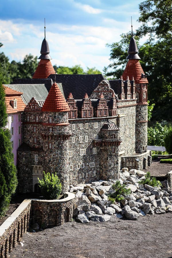 Miniature medieval castle editorial photo. Image of closeup - 244811551