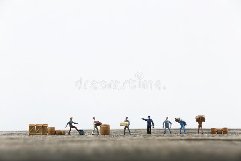 Miniature men working stock image. Image of marketing - 67166223