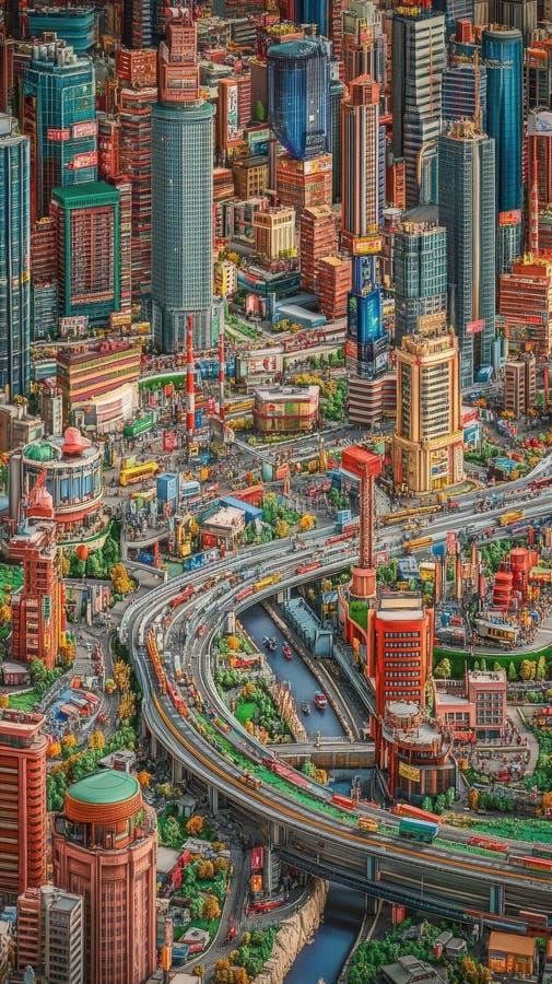 A Miniature Metropolis, a Detailed Model Cityscape Stock Photo - Image ...