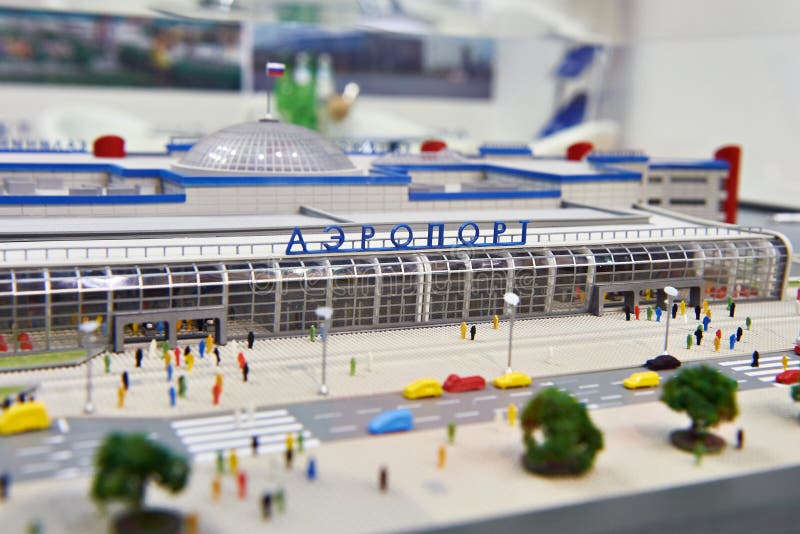 Miniature Model of Airport Building in Russia Stock Image - Image of ...