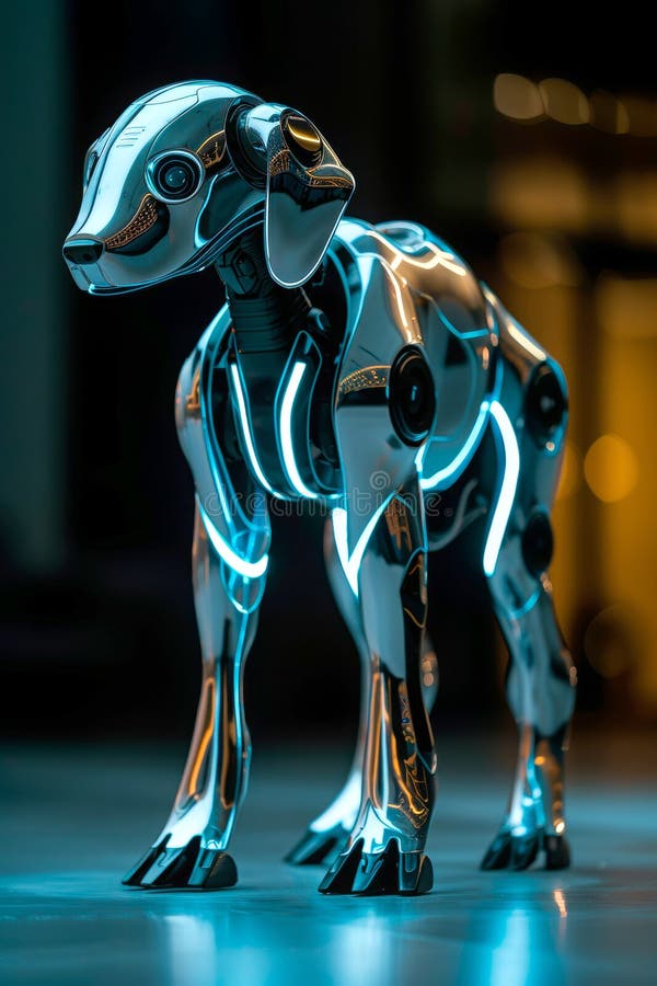 Miniature Model of Artificial Intelligence Robot Dog Stock Photo ...