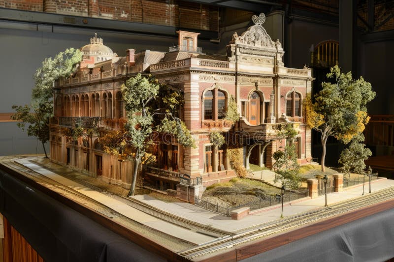 Miniature Model of a Beautiful Old Victorian Style Building on Display ...