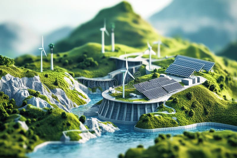 A Miniature Model of a Bridge Spanning a Peaceful Lake or Pond Stock ...