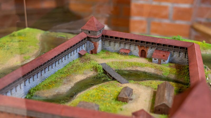 A Miniature Model of a Castle or Fortress of a Defensive Type ...