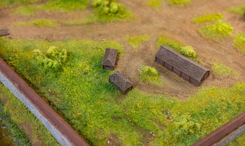 A Miniature Model of a Castle or Fortress of a Defensive Type ...