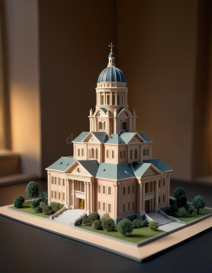 Miniature Model of a Classical Building Stock Photo - Image of ...