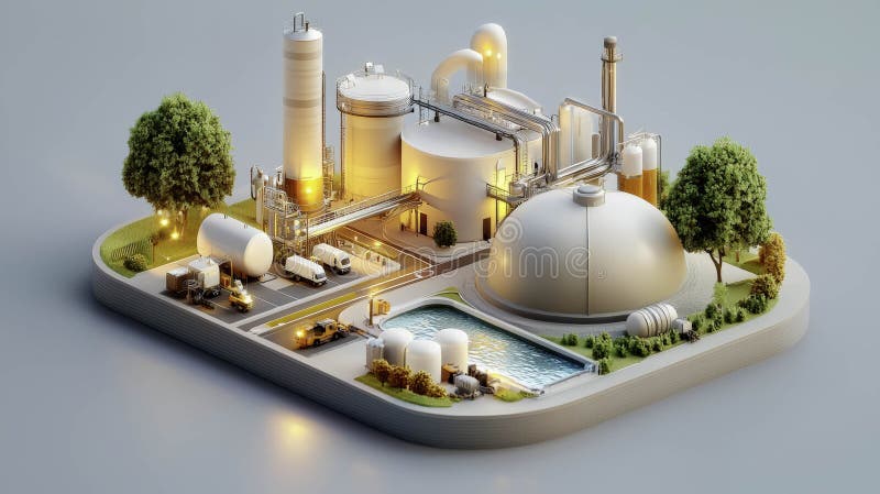 Small Scale Model of Industrial Plant with Silos Generative AI ...