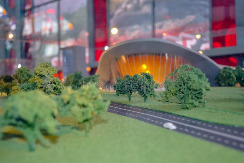 Miniature Model In Mini Park Stock Image - Image of children, blue ...