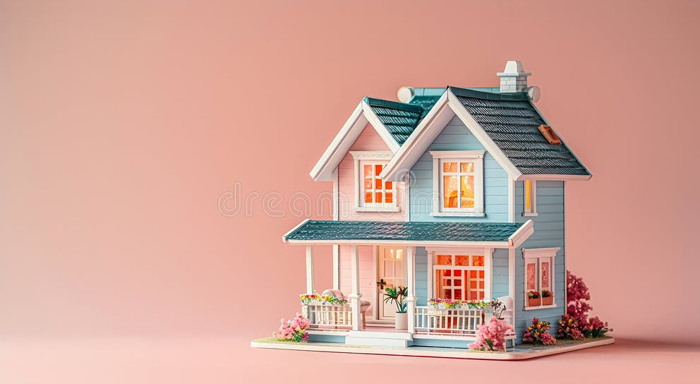 A Miniature Model of a Modern Home Stock Photo - Image of home ...