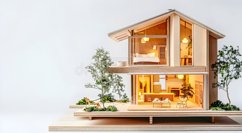 A Miniature Model of a Modern Home Stock Photo - Image of craftsmanship ...