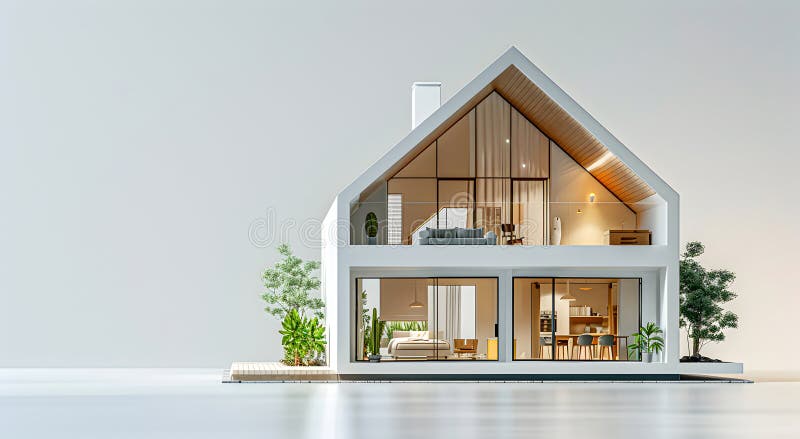 A Miniature Model of a Modern Home Stock Photo - Image of home, housing ...