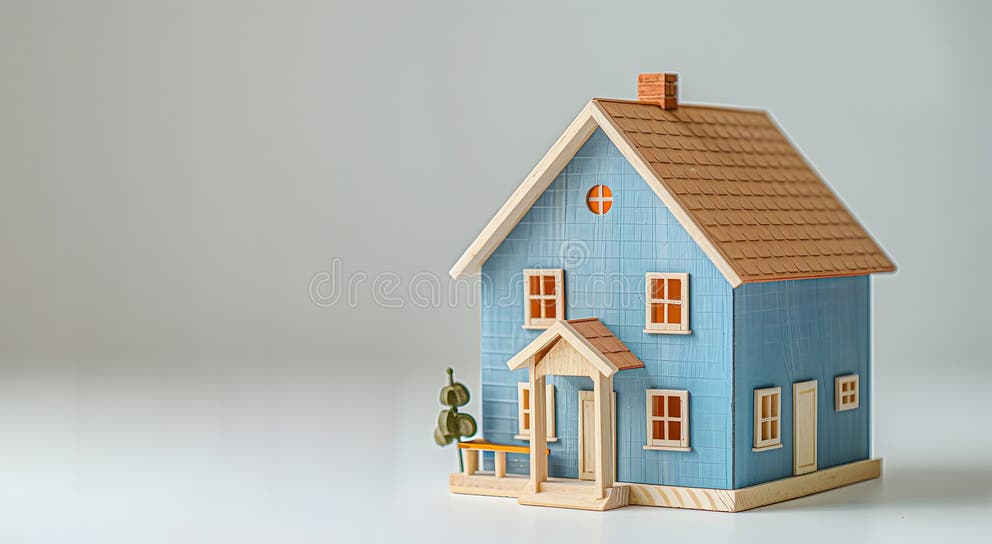 A Miniature Model of a Modern Home Stock Photo - Image of construction ...